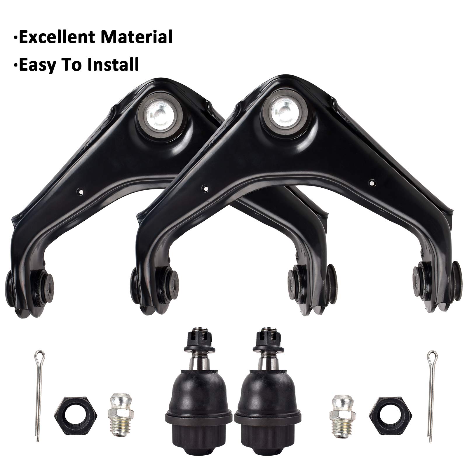 nifeida 13Pcs Front Lower Upper Control Arms and Ball Joints Suspension kit Compatible with Silverado Avalanche Suburban GMC Sierra Yukon Hummer H2 1500 2500 3500 HD,Front Suspension Steering Kit
