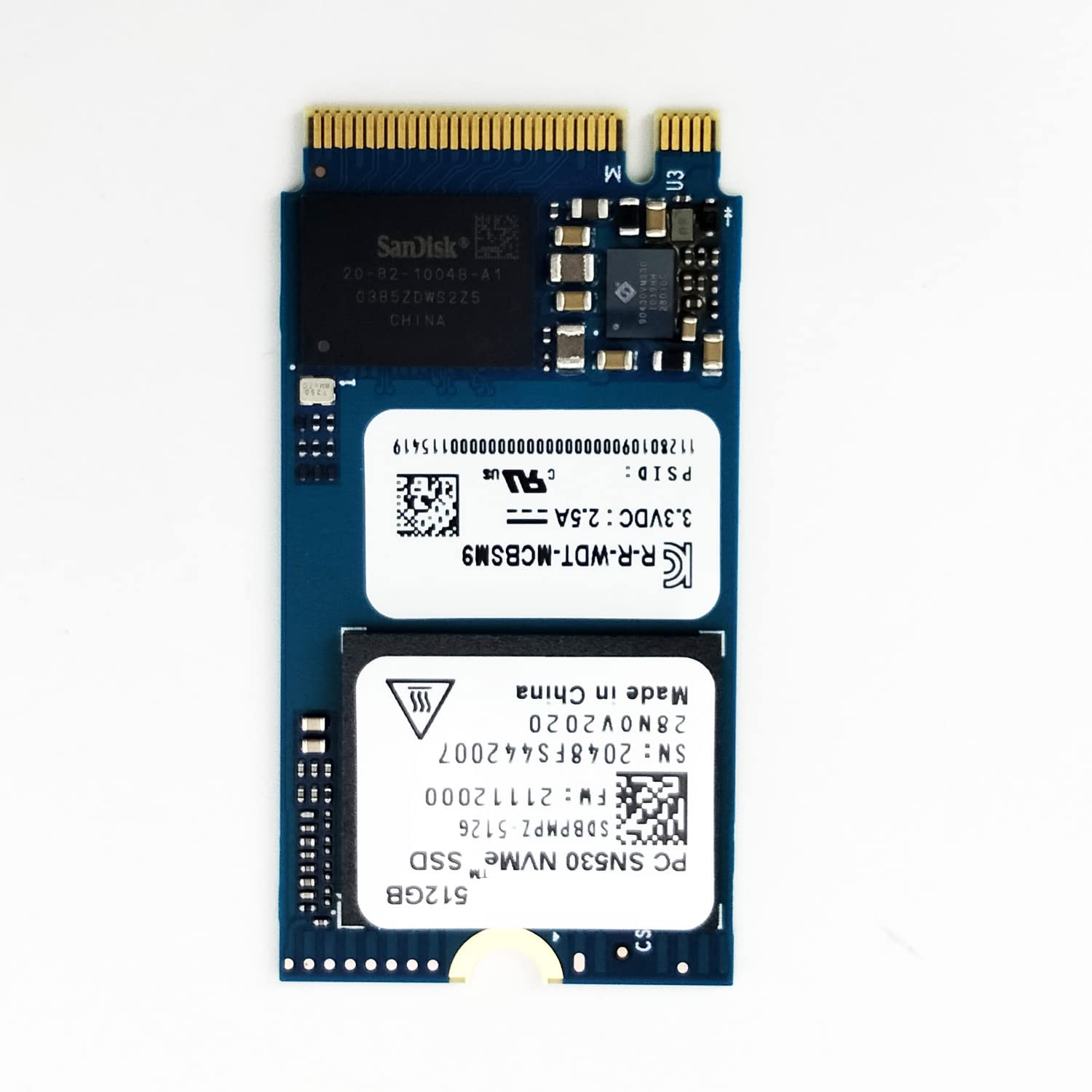 Yassdwbn SSD SN530 2242 512GB M.2 PCIe 3.0×4 NVME PCIE Solid State Drive