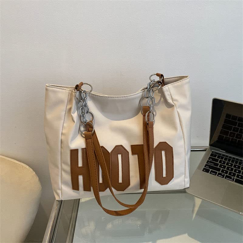 Summer large capacity bag Women texture shoulder bag Student commuting tote bag (?)