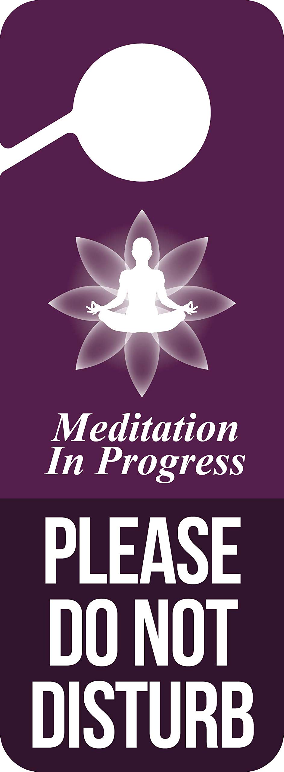 Meditation Door Hanger | Do Not Disturb Sign | by Baby Marley (Purple)