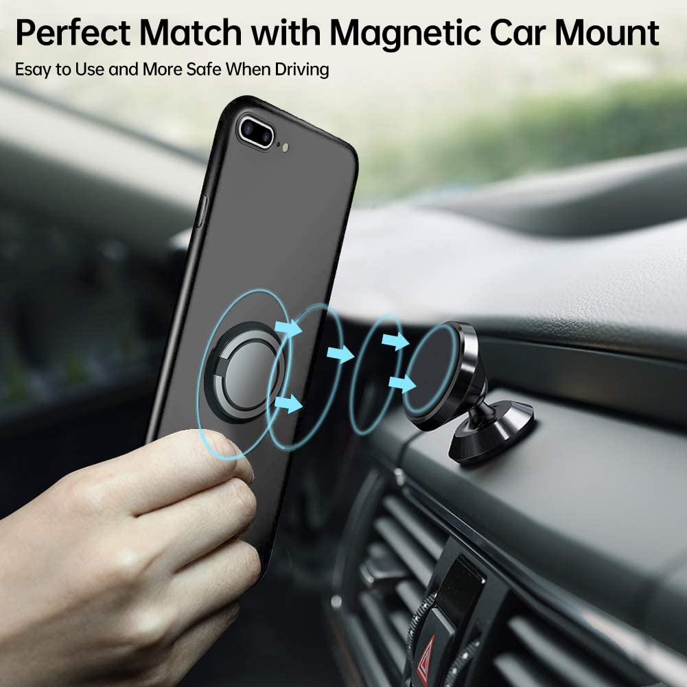 Magnetic Case for iPhone Xs/X, Anti Peep Magnetic Adsorption Double-Sided Privacy Screen Protector Clear Back Metal Bumper Antipeep Cases Anti Peeping 2 Sided Cover for iPhone 7 Plus Black