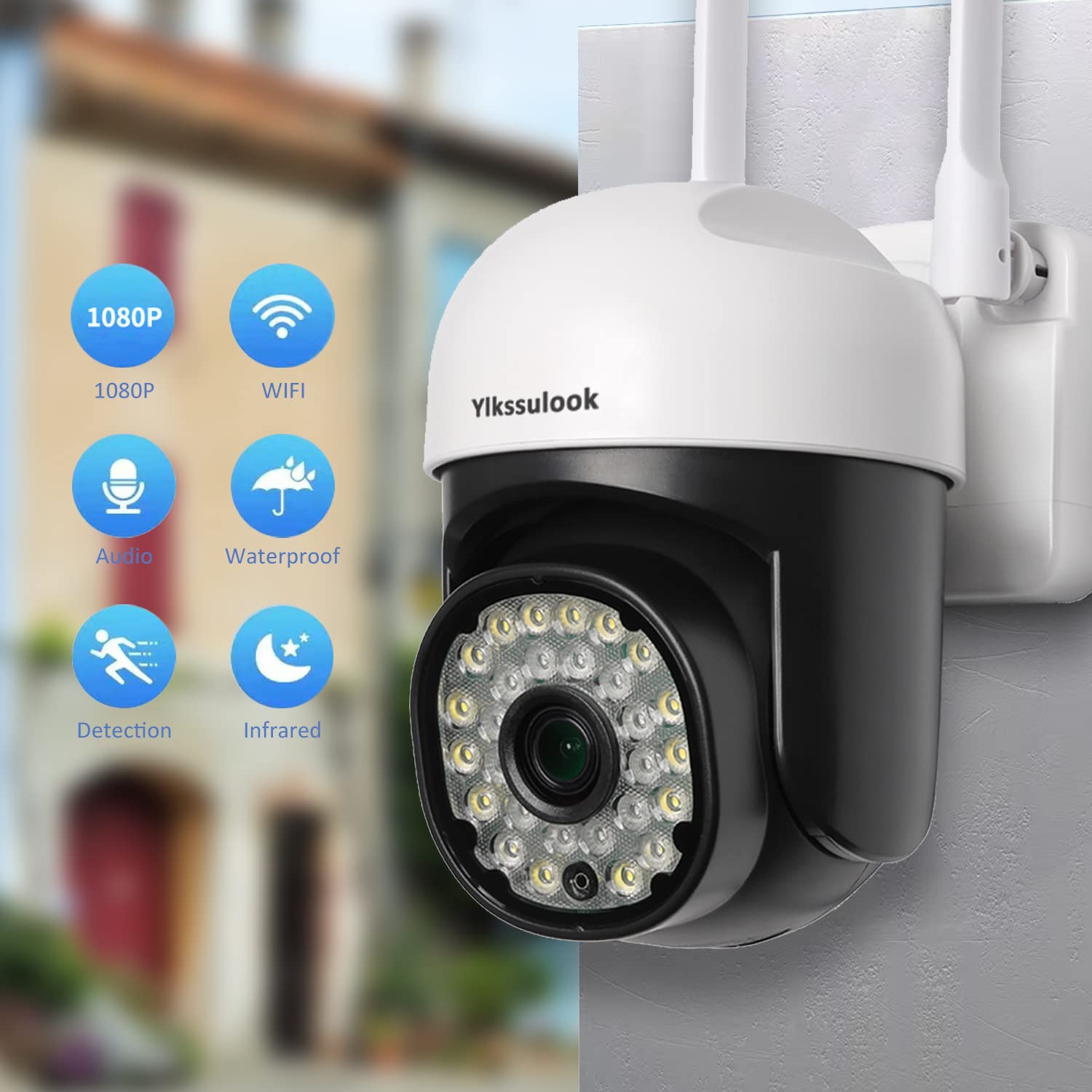 Ylkssulook Outdoor Smart Security Camera 2 Packs,PTZ Outdoor Security Camera,2.4G&5G WiFi Camera for Home Security,Motion Detection,IP65,Night Vision,2 Way Audio,Free Cloud Storage