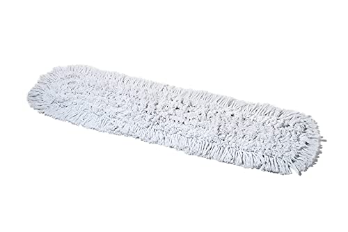 Tidy Tools Commercial Dust Mop Replacement Head – 36 x 5 In. Cotton Reusable Mop Head – Industrial Dust Mop Refill for Floor Cleaning & Janitorial Supplies