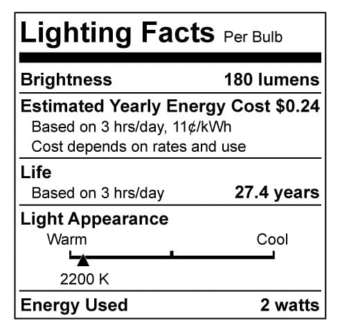 ROMANJOY 25 Pack S14 LED Replacement Bulbs, Shatterproof String Light Bulbs, 2200K Non-Dimmable, 2W Equivalent to 20W, E26 Base Edison LED Light Bulbs for Outdoor Patio Garden Vintage Lights