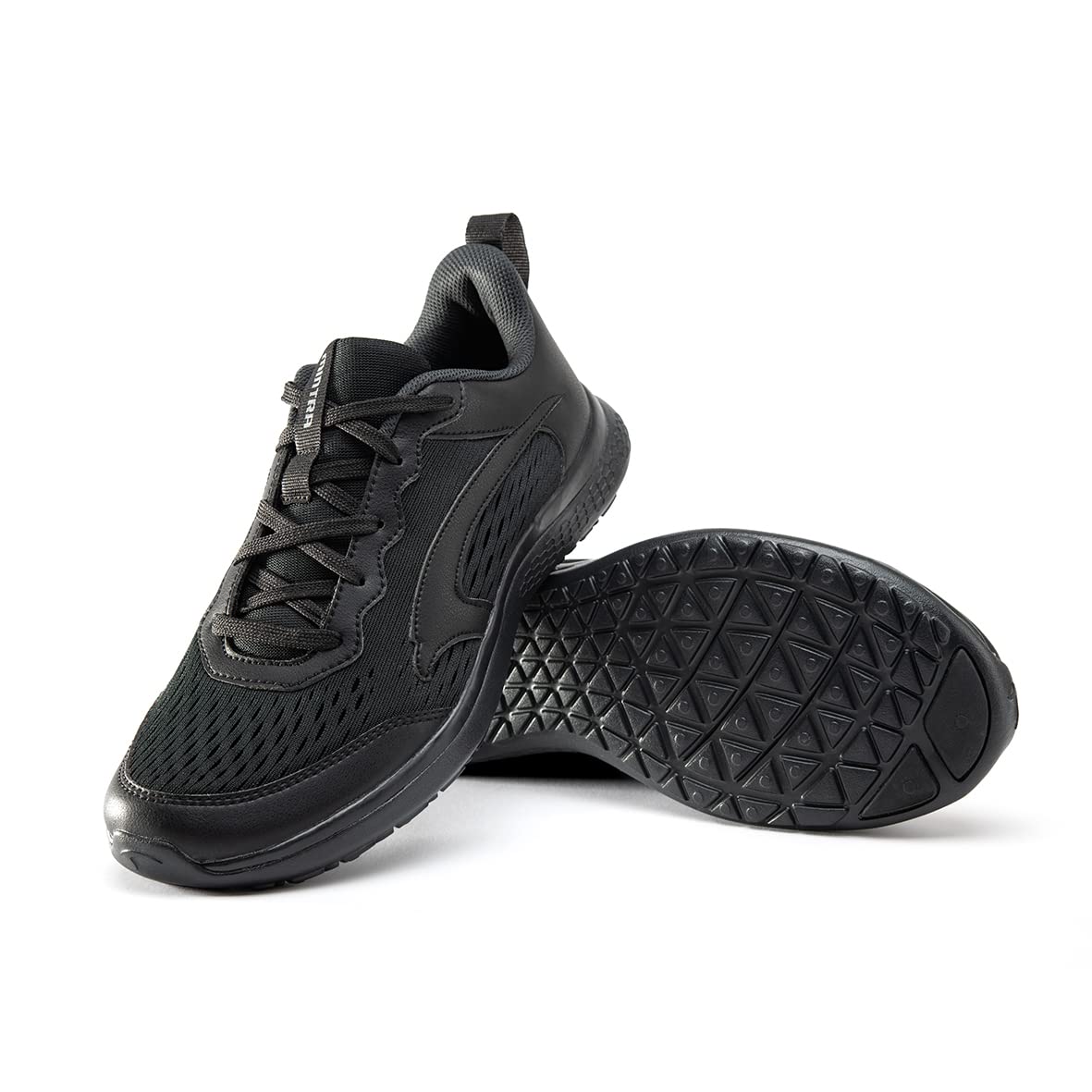 Mintra Sports Womens Edge Sneakers (Black/Black, us_Footwear_Size_System, Adult, Women, Numeric, Medium, Numeric_9)