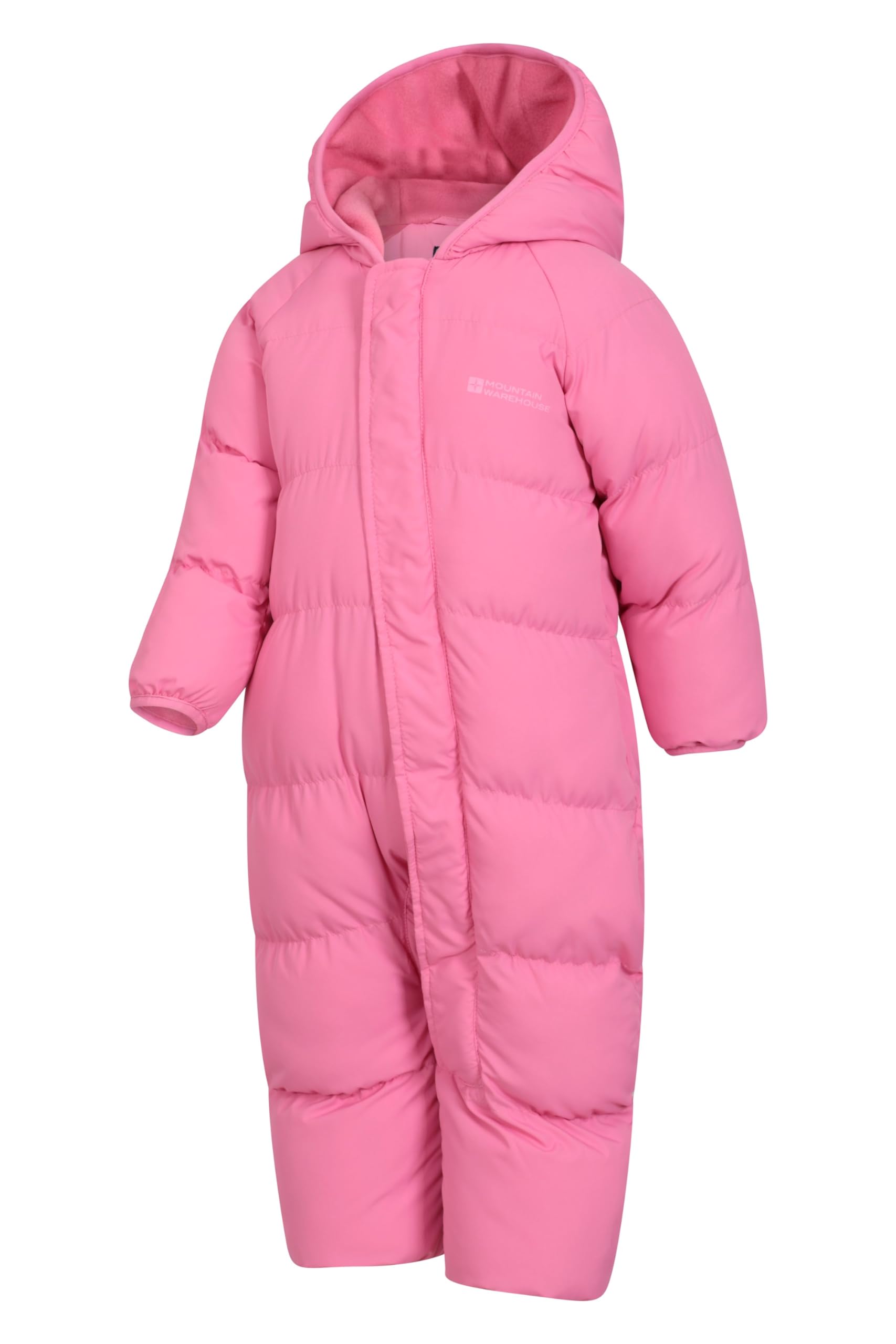 Mountain Warehouse Frosty Toddler Padded Suit - Fleece Lined Snowsuit Pink 12-18 Months