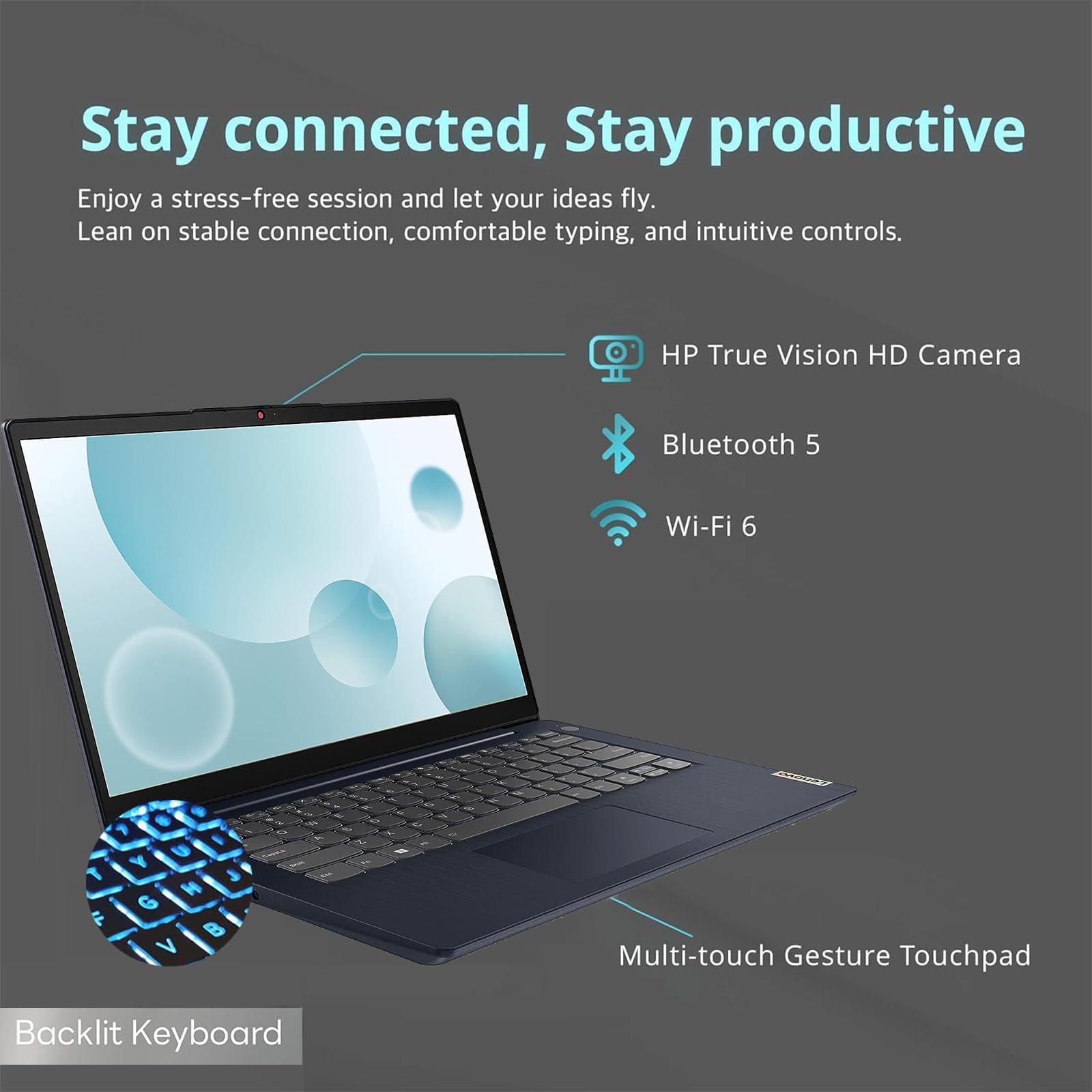Lenovo IdeaPad 3i Laptop -12th gen Intel Core i5-1235U - 14" Full HD 1080P Display - 16GB RAM, 1TB SSD - Windows 11 Home – w/Mouse Pad