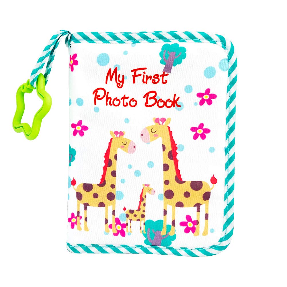 N-A Baby Album with Mirror, Green, 5.5in x 7.25in, Can Hold 17 Photos
