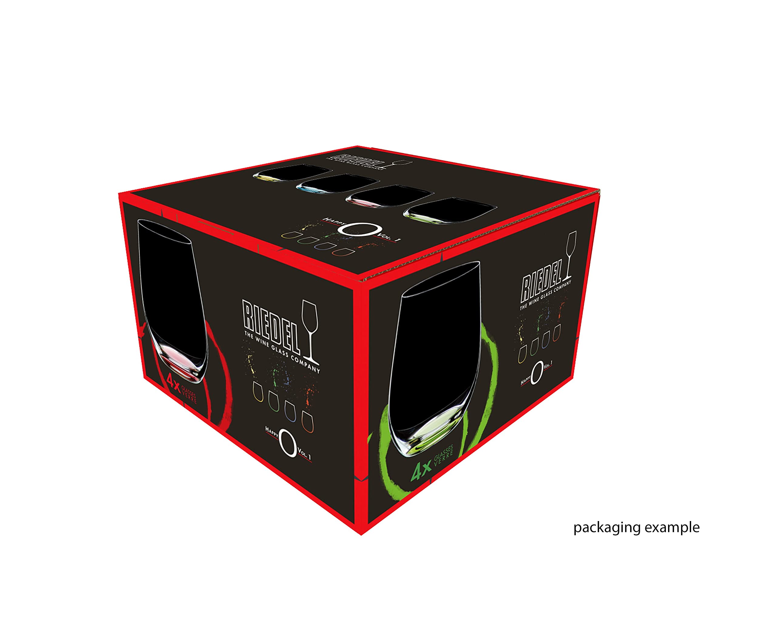 Riedel O Crystal Wine Tumbler Happy, Set of 4
