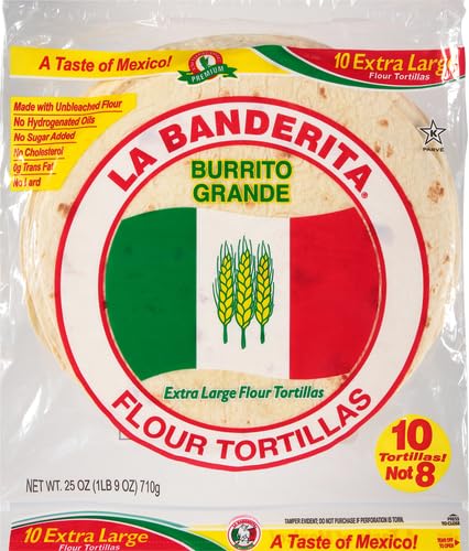 La Banderita Burrito Large Flour Tortilla, 25 oz