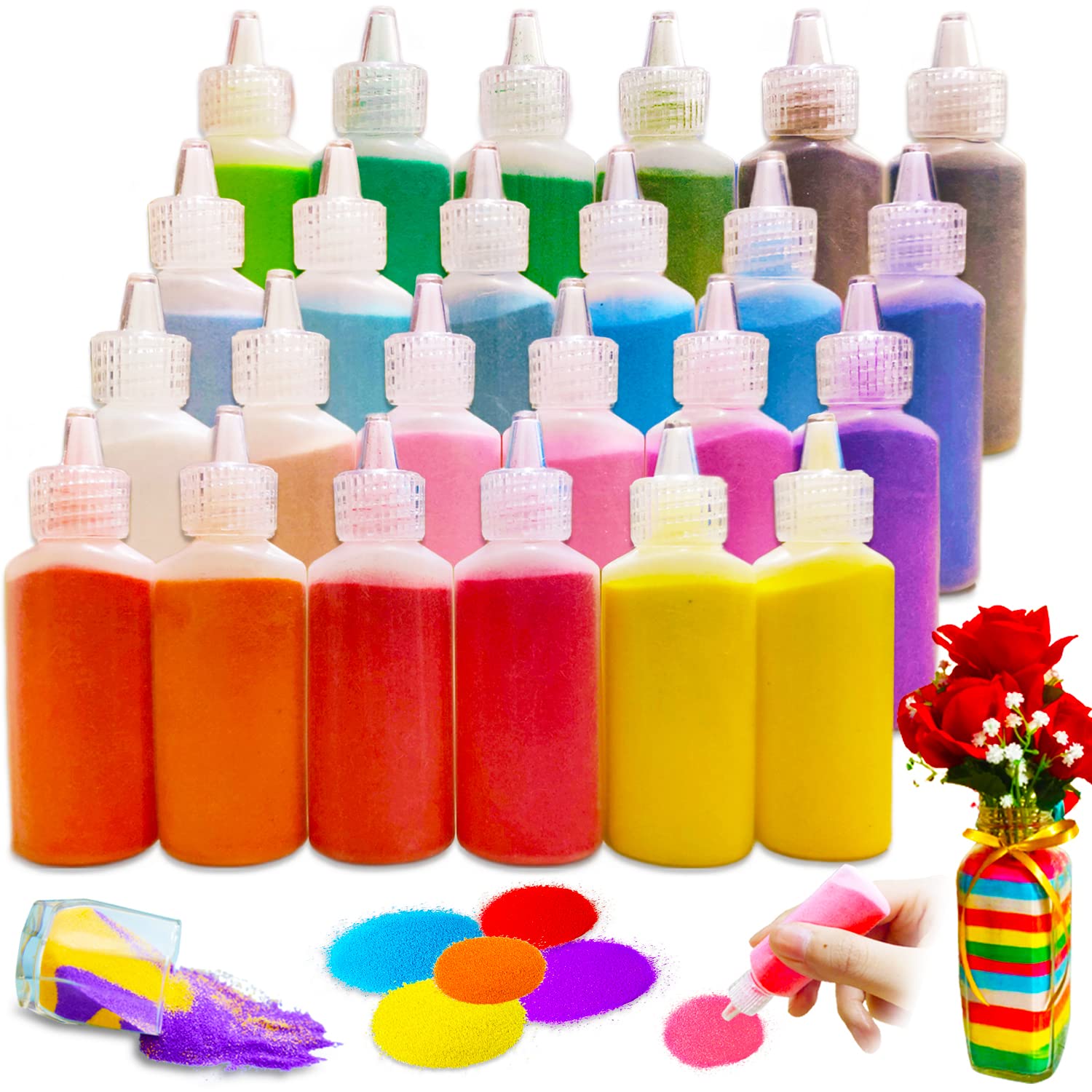 Szsrcywd 24 Pcs Art Sand
