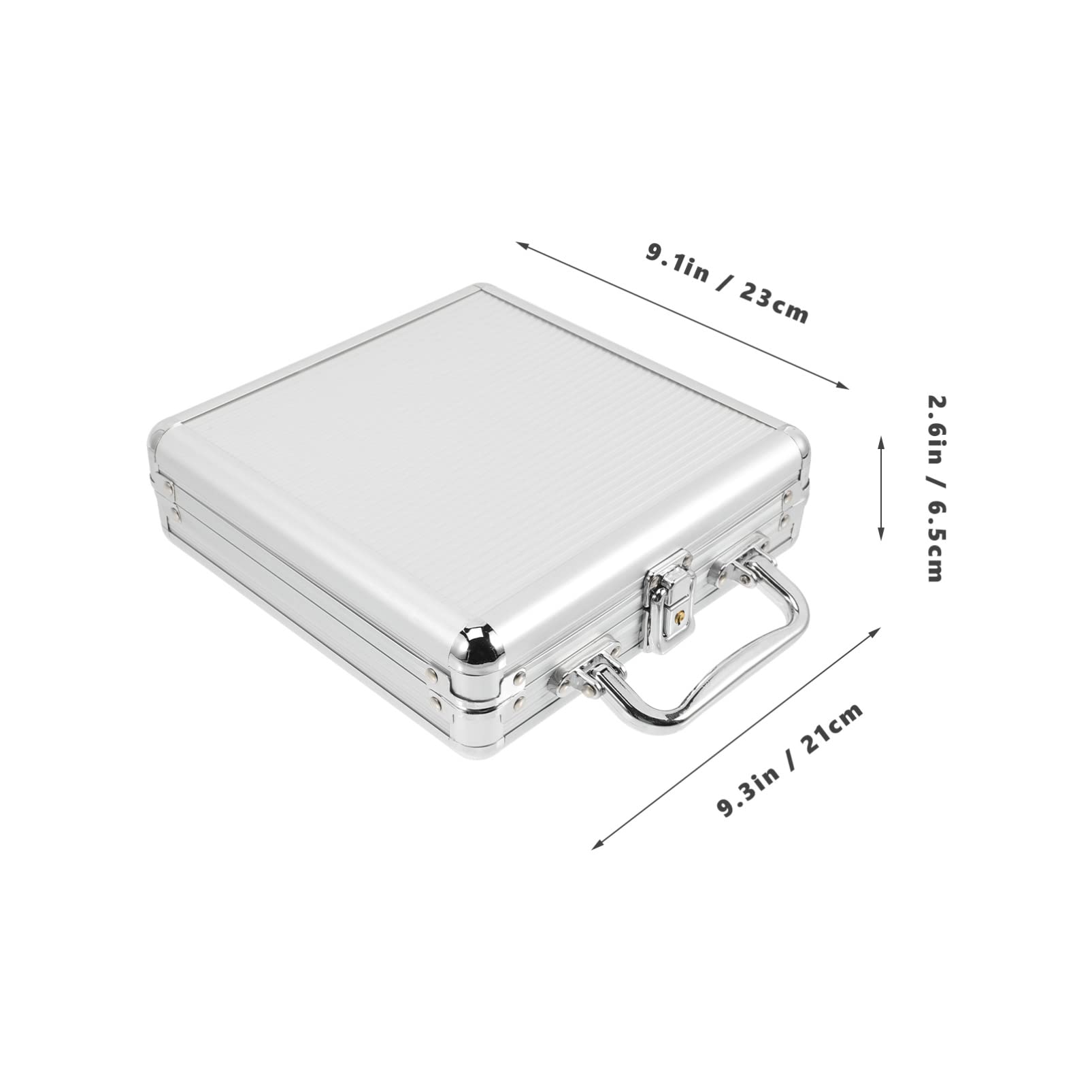 Yardwe Club Poker Chip Holder Poker Chip Case Empty Aluminum 300 Poker Chip Carrier Large Capacity Poker Cards Holder Storage Case Poker Chips