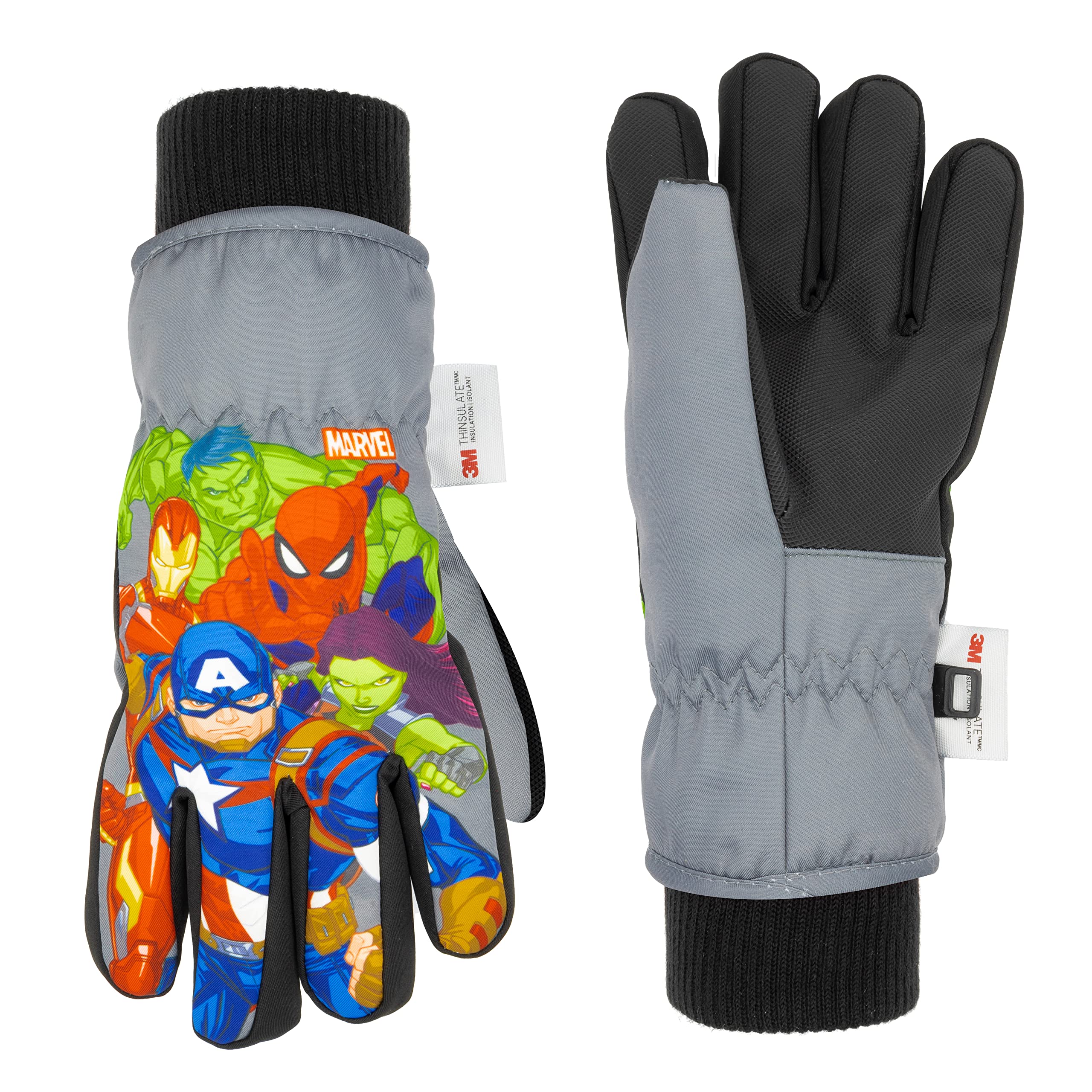 Spiderman Snow Gloves for Kids, Spider Man Toddler Gloves, 3M Thinsulate Waterproof Mittens, Kids Winter gloves