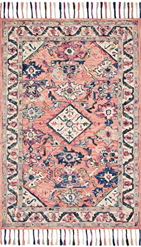 Loloi II Elka Collection ELK-04 Pink/Multi 5'-0" x 7'-6" Area Rug