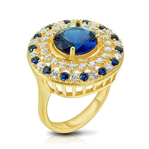 Pharaoun Shield of Athena Cocktail Ring in Gold-Plated Sterling Silver - Size 8
