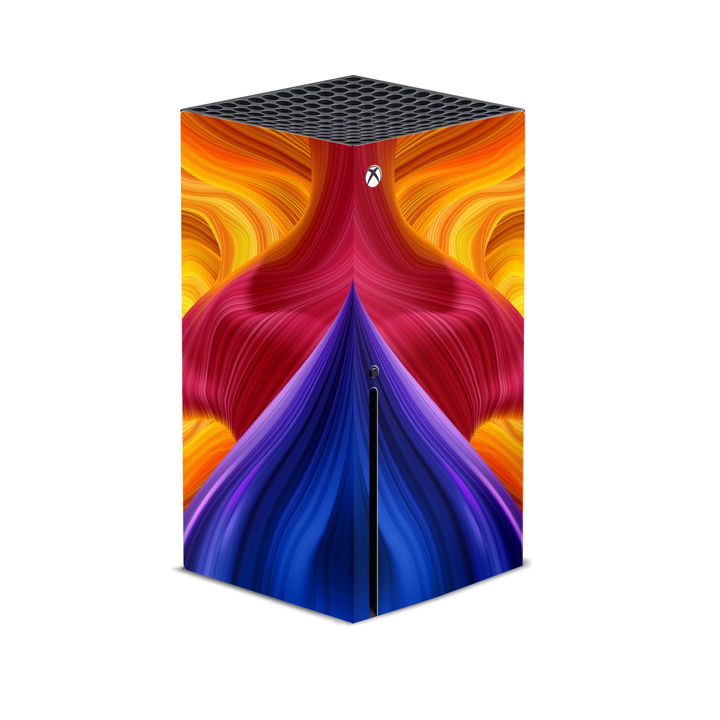 TACKY DESIGN Abstract Colorful Skin Compatible for Xbox Series x Skin Twisting Console & Two Controller Skin, Xbox x Sticker Premium Vinyl 3M Decal Full wrap, Xbox Cover