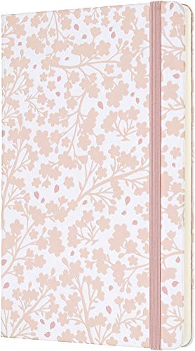 Moleskine Limited Edition Sakura Notebook, Hard Cover, Large (5" x 8.25") Plain/Blank, White, 240 Pages (LESU02QP062)