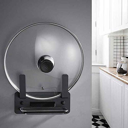 WWFS Pot Lid Rack Shelf Holder with Water Tray Pan Cover Cutting Board Holder Organizer Rack Kitchen Accessories (Color : OneColor)