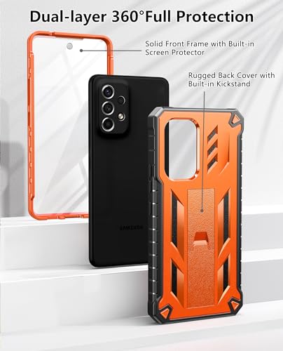 SOiOS for Samsung Galaxy A53 5G Case: Military Grade Protection Shockproof Phone Cover with Kickstand & Rugged TPU Shell | Matte Textured Durable Drop Proof Protective Case