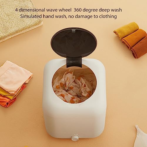 Luqeeg 5L High Capacity Portable Washing Machine 3 Speed Timing USB Rechargeable Portable Small Washer, Mini Washing Machine for Apartment, RV, Baby Clothes, Underwear