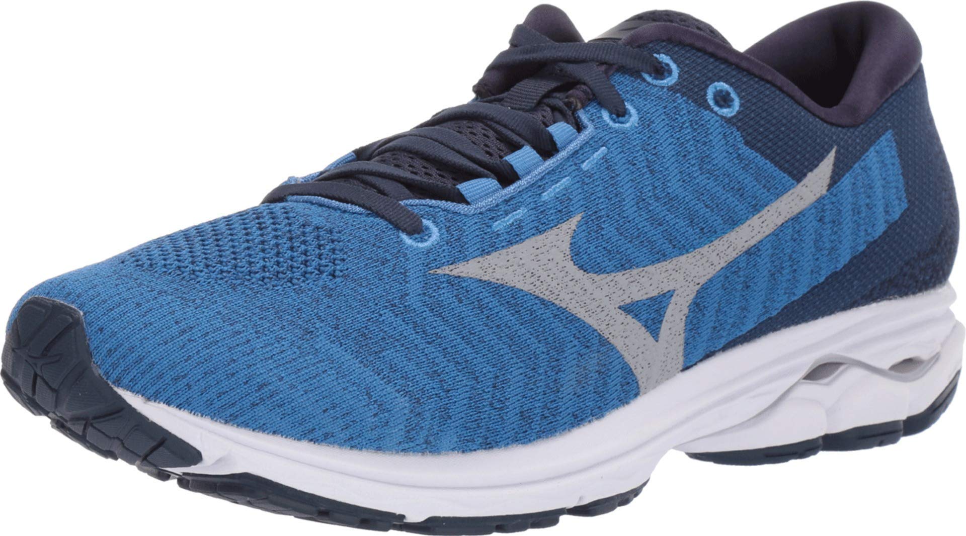 Mizuno Men's Wave Rider 23 WAVEKNIT Running Shoe, Quiet Shade-Black, 12 D