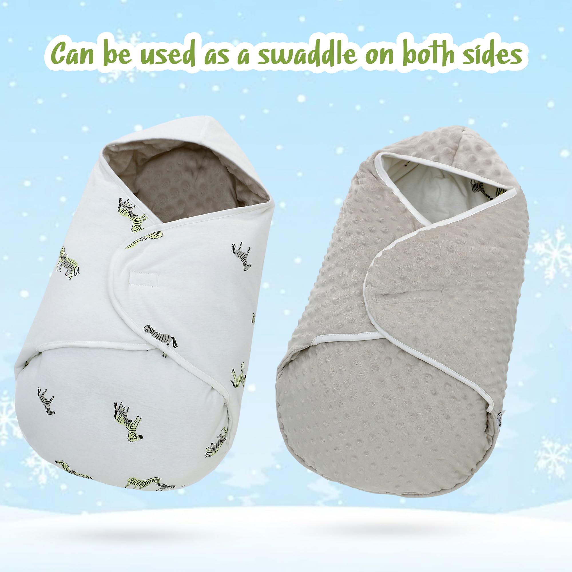 Miracle Baby Car Seat Blankets Winter Unisex Newborn Swaddle Wrap Warm Swaddle Blanket for Boys Girls 0-3 Months (Zebra)