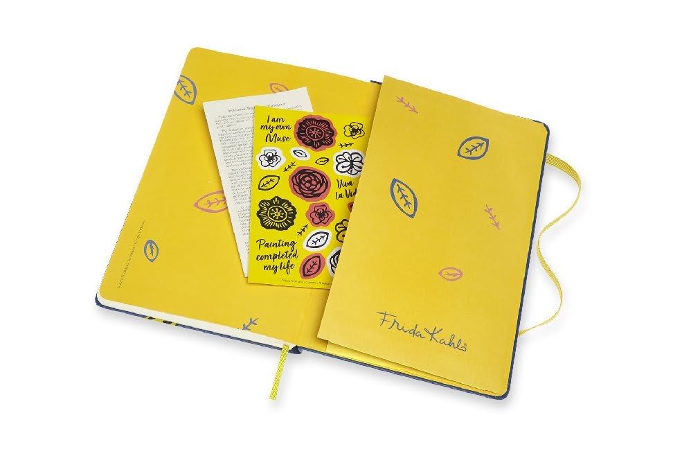Moleskine Limited Collectors Edition Frida Kahlo, Large, Blue, Plain (5 x 8.25), 8056420853544