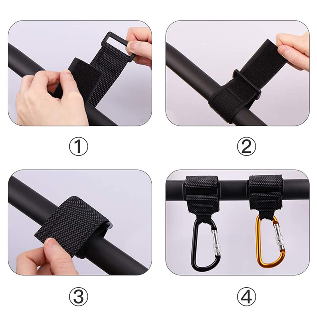 Ymeibe Stroller Hooks, Convenient Baby Stroller Accessories Mommy Bag Organizer Hook, Clips Stroller Diaper Bag to Your Pram or Buggy, 3 Pieces (Purple)