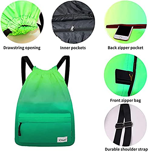 Risefit Waterproof Drawstring Bag, Gym Bag Sackpack Sports Backpack for Men Women