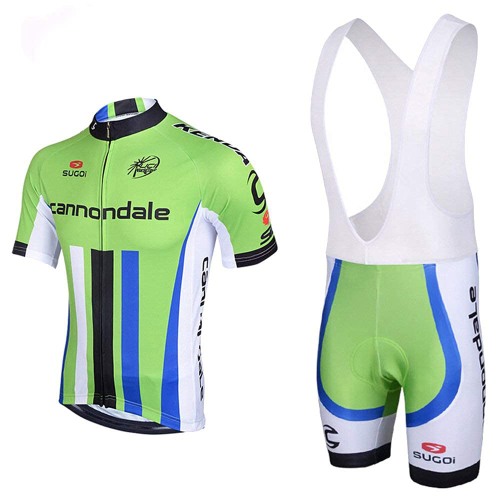 LOGASMART Mens Cycling Jersey Suit Breathable Short Sleeve Jersey & Padded Shorts Set
