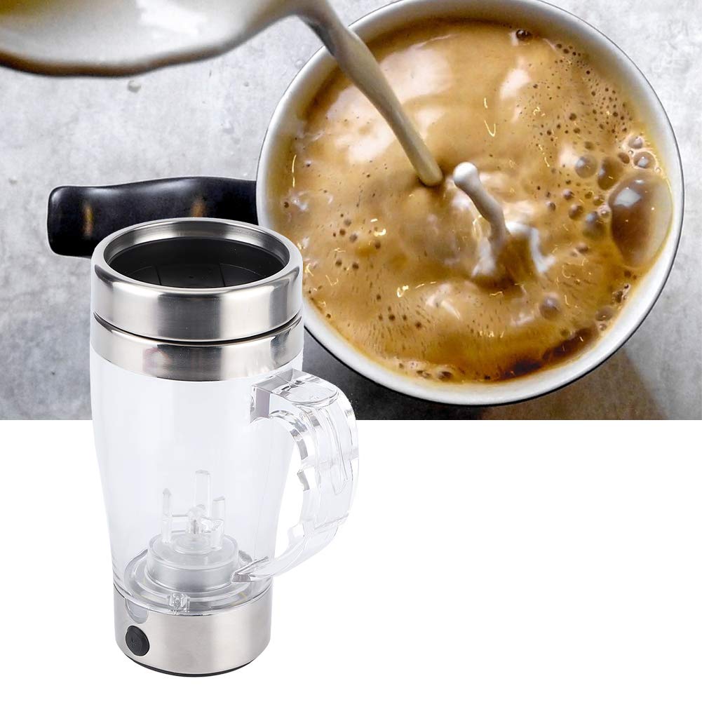 Self Stirring Coffee Mug, Self Stirring Cup, High Temperature Automatic Coffee Mixing Cup Stainless Steel + ABS Hotels for Office Restaurants Kitchen