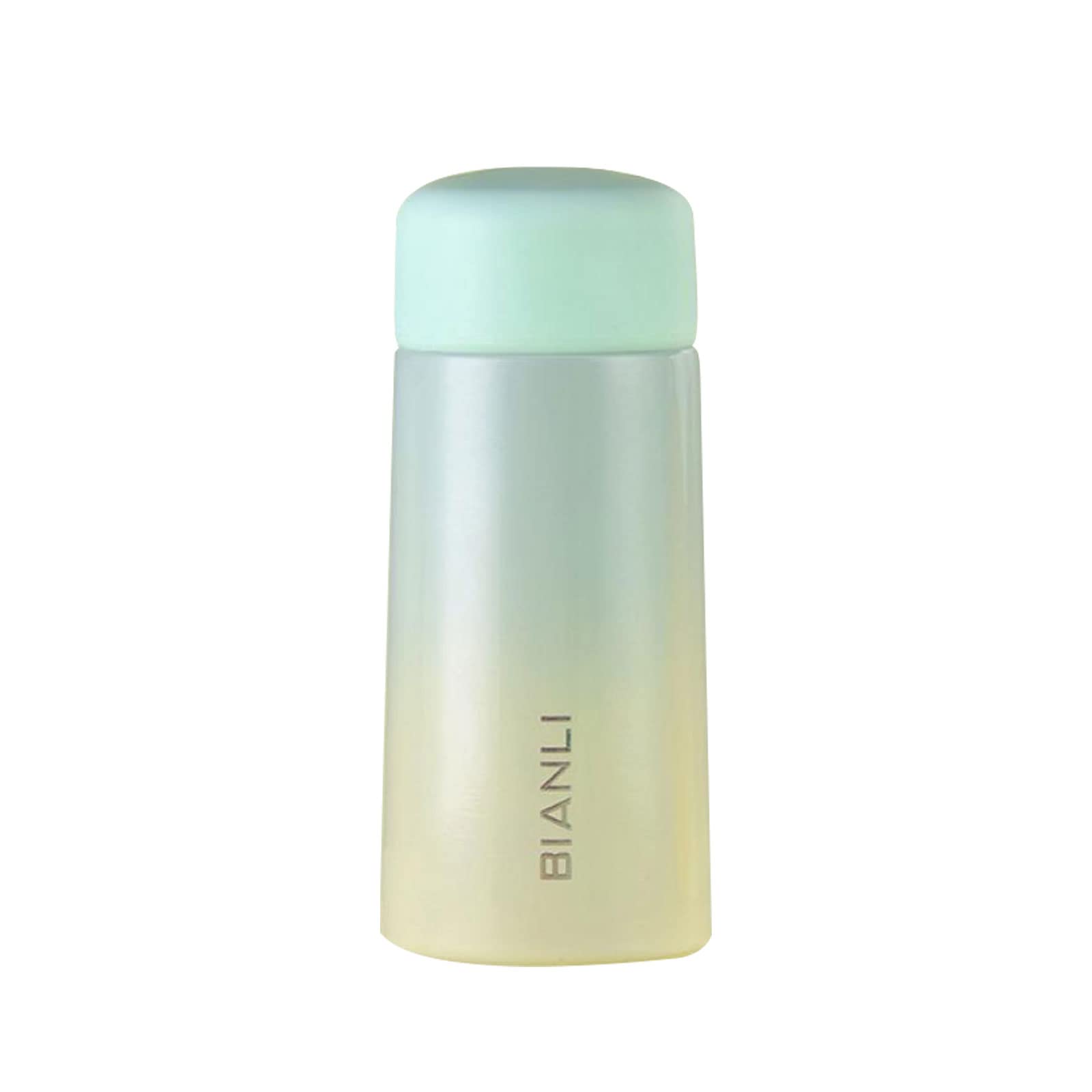 Portable Mini Vacuum Insulated Water Bottle Leakproof Sports Vacuum Bottle Stainless Steel Water Bottle 200ml Tumbler Vacuum Cup (5.07 oz.Gradient Green)