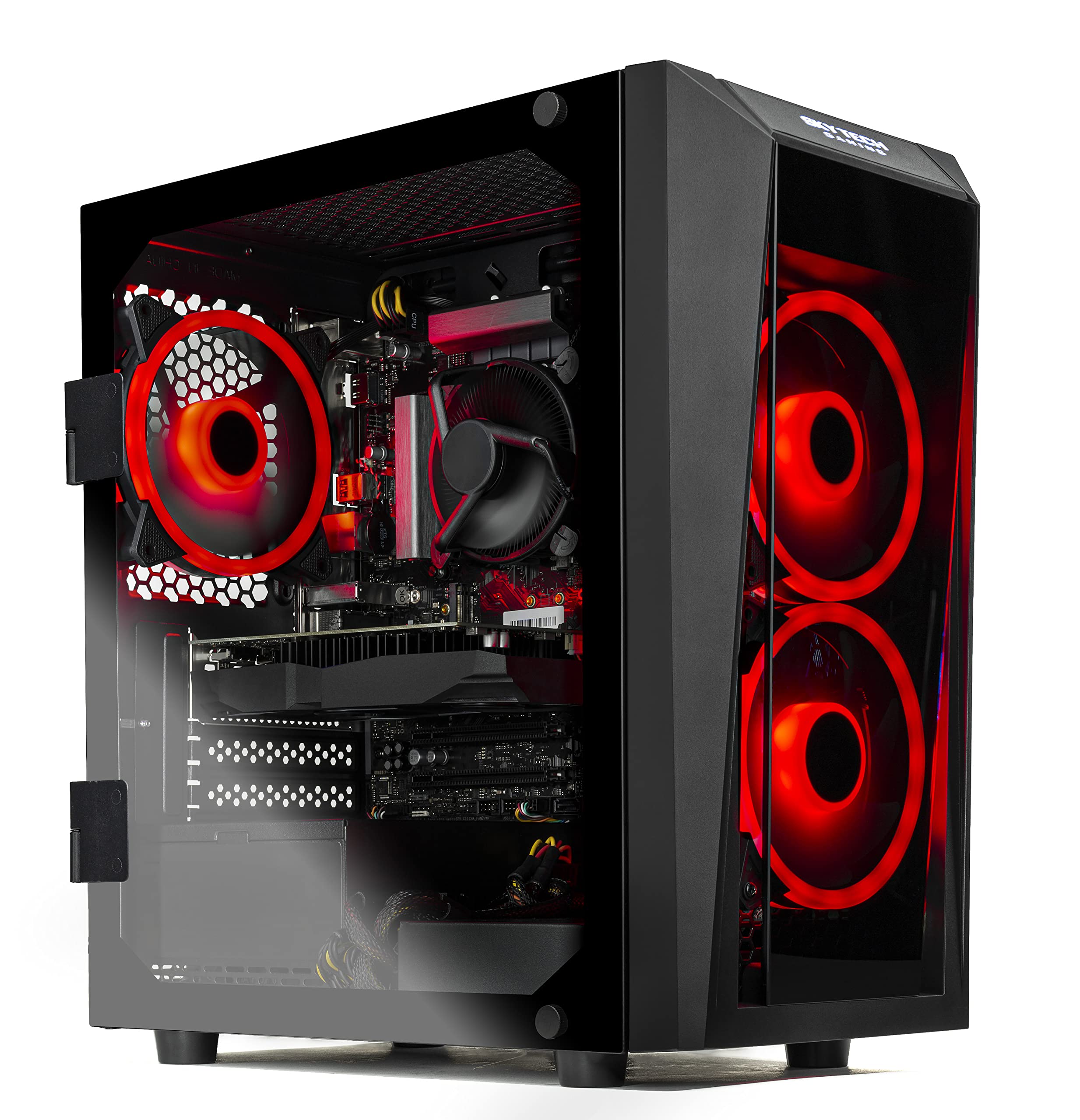 Skytech Gaming Blaze II Gaming PC Desktop – Intel Core i5 10400F 2.9 GHz, RTX 3050, 500GB NVME SSD, 8G DDR4 3200, 600W Gold PSU, AC Wi-Fi, Windows 10 Home 64-bit