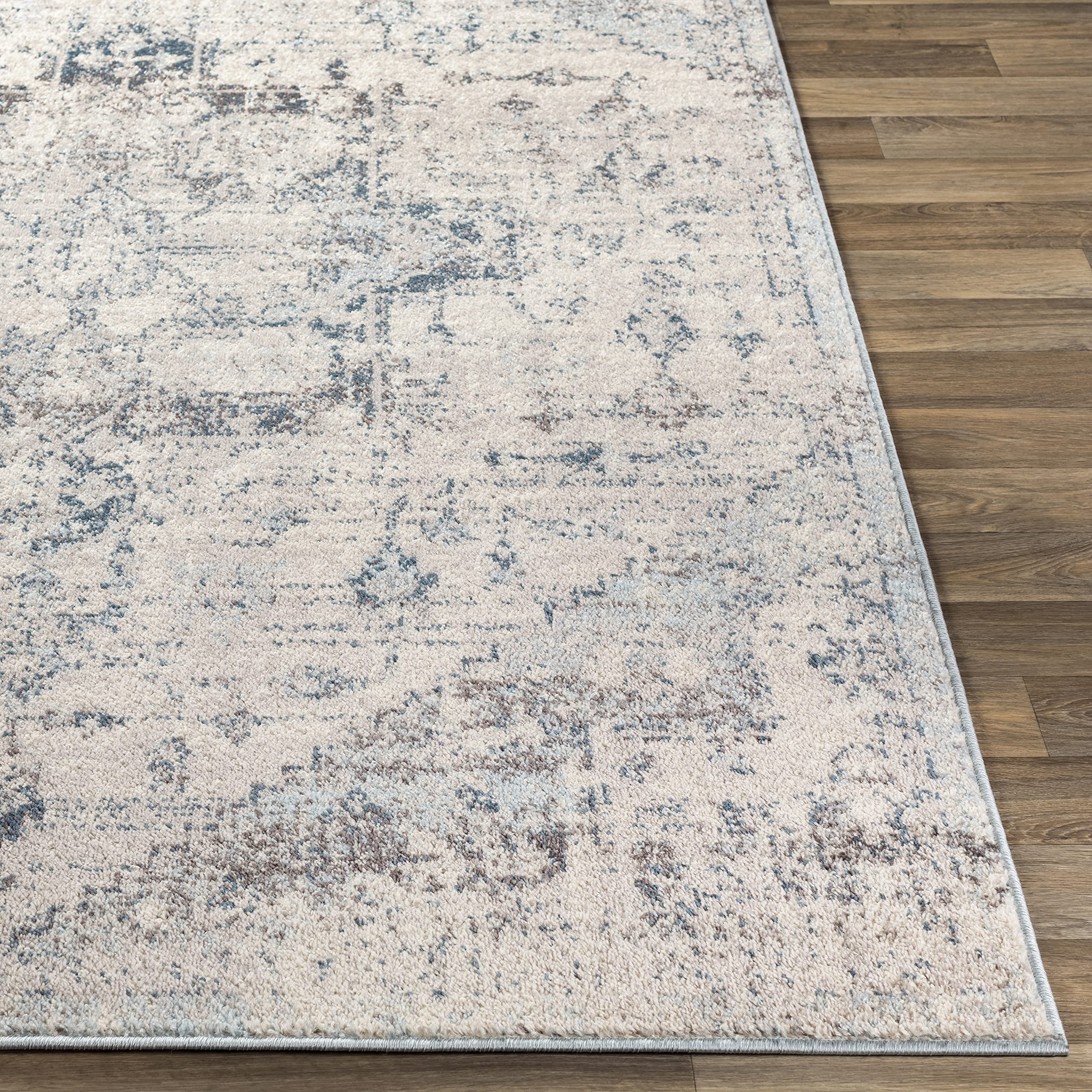 Livabliss Eydis Area Rug, 6 ft 7 in x 9 ft, Pale Blue
