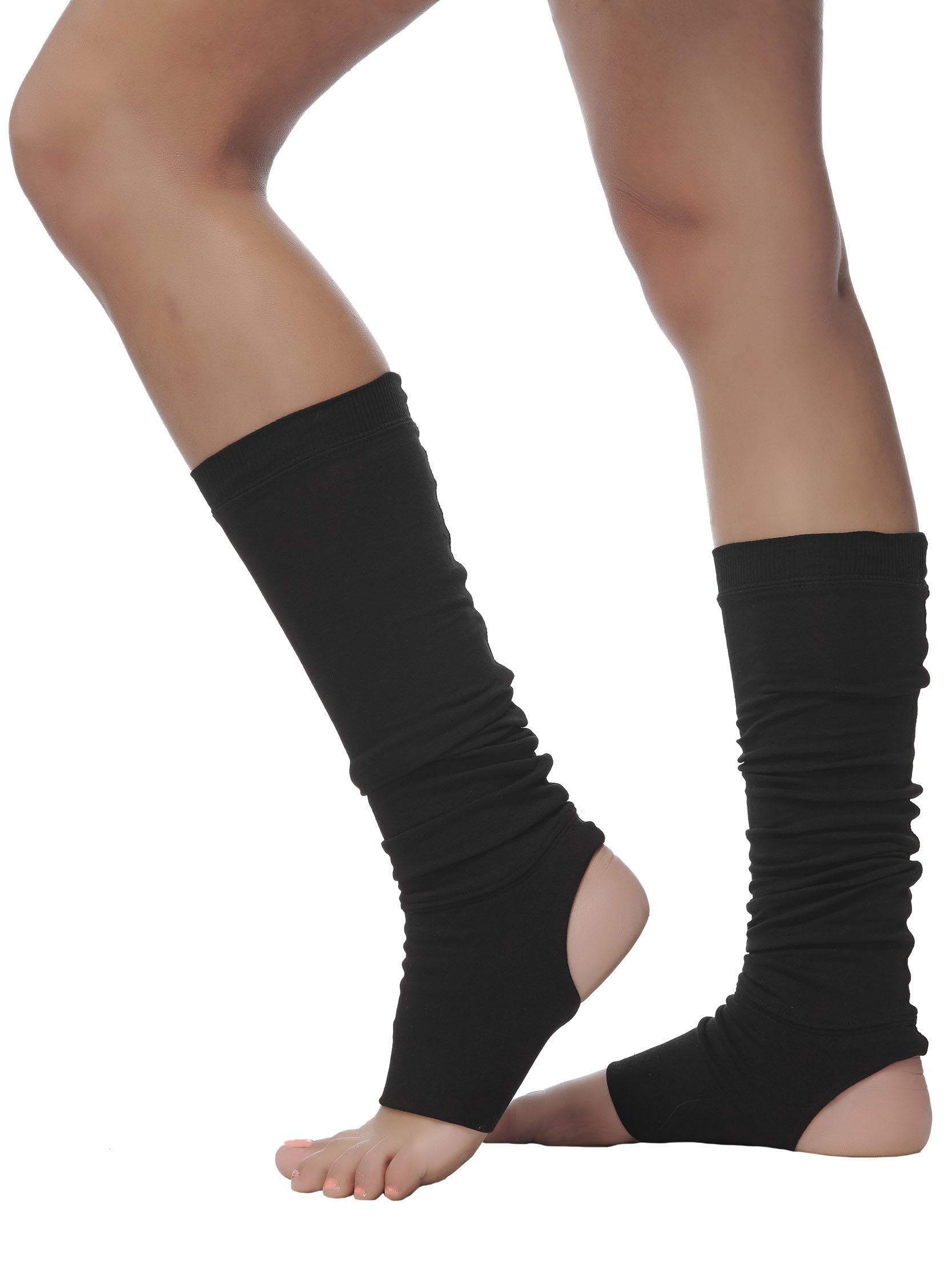 Luxury Leg Warmers, Knee High Open Toe Socks, Ergonomic Yoga Spats