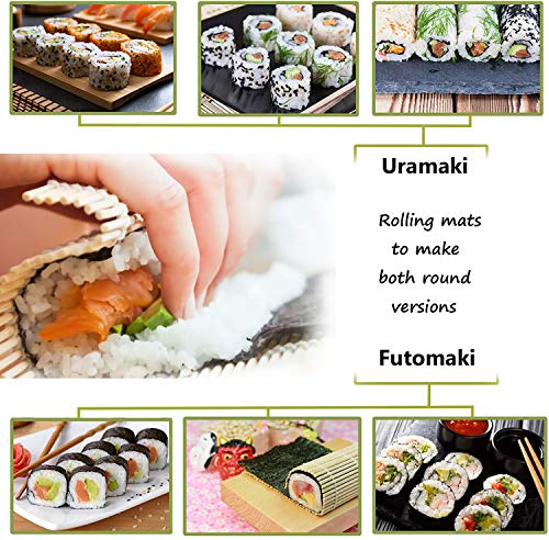 Wtpncil Sushi Making Kit, Bamboo Sushi Rolling Mat, Sushi Roller, Sushi Maker - 2PCS
