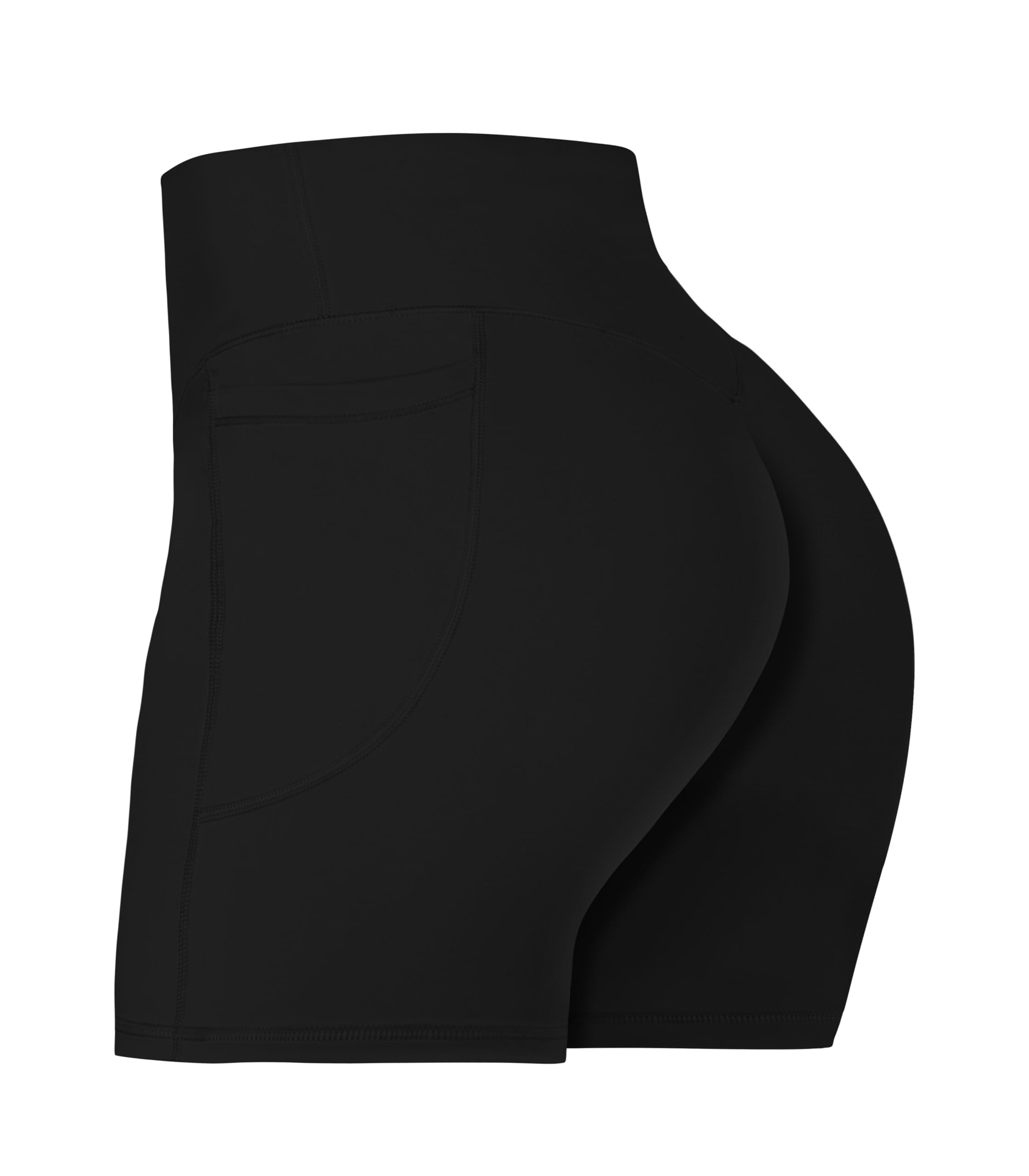 Sunzel No Front Seam Biker Shorts for Women with Pockets, Yoga Workout Gym Bike Shorts with Tummy Control 8" Mocha Medium
