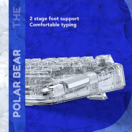 Yoidesu Gasket Mechanical Keyboard, 2.4Ghz Bluetooth 5.1 USB C Wired Wireless Gaming Keyboard with 3750mAh Battery, RGB for Windows, for Mac OS, for iOS, for Android