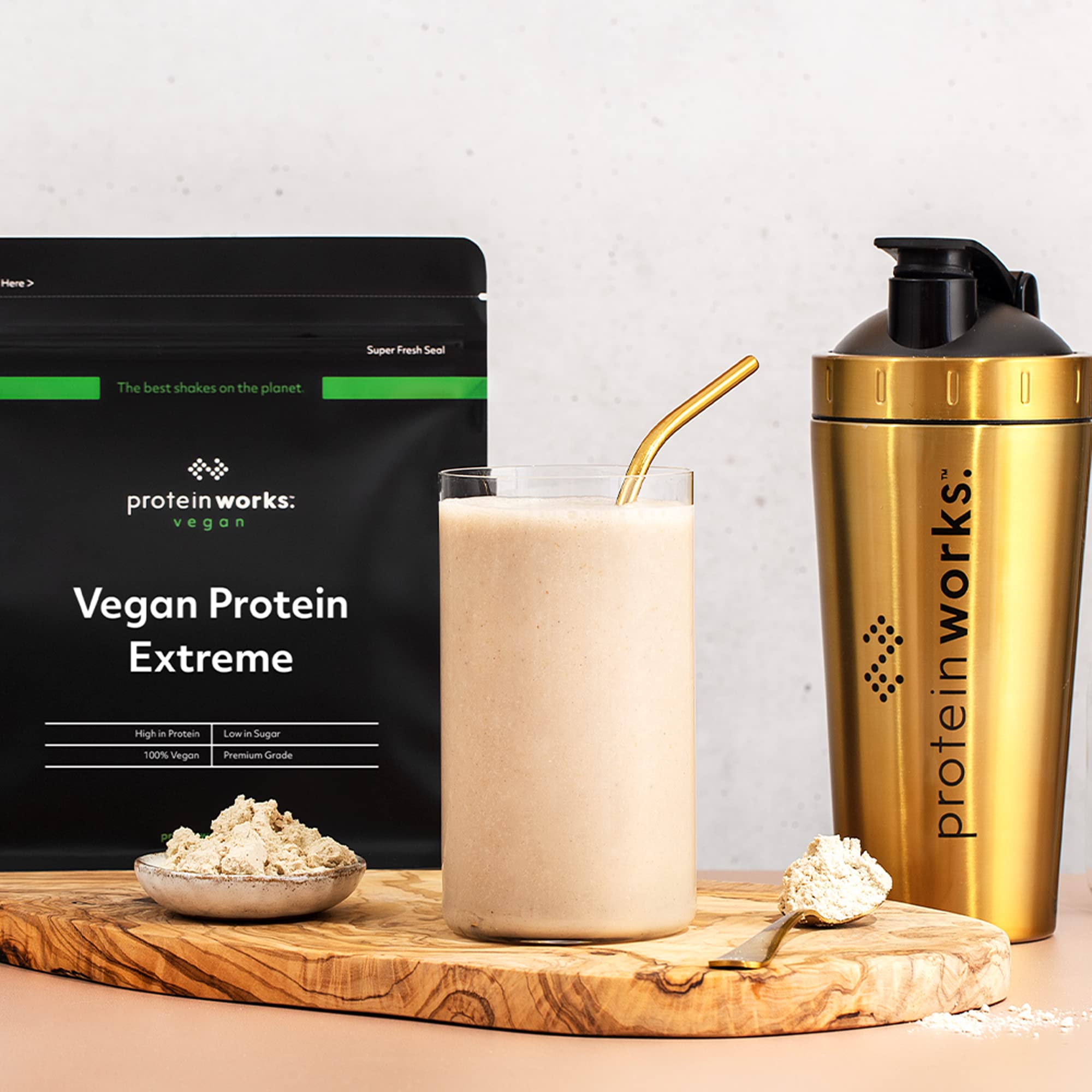 Protein Works - Vegan Protein Extreme | 29g Protein | Plant Based Shake| Multi-Source Protein Blend | Chocolate Fudge Brownie | 1.10 Pounds