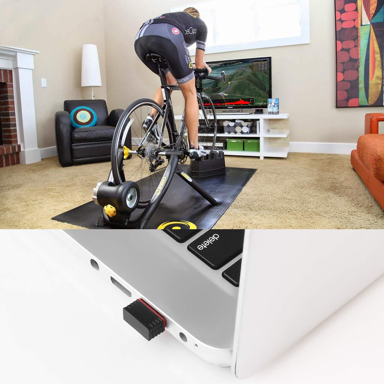 LIVL0V V5 USB ANT+ Dongle for Garmin Fitness Devices, USB ANT Stick Compatible with Zwift TrainerRoad Wahoo Cycleops Trainer Rouvy TacX Sufferfest PerfPRO