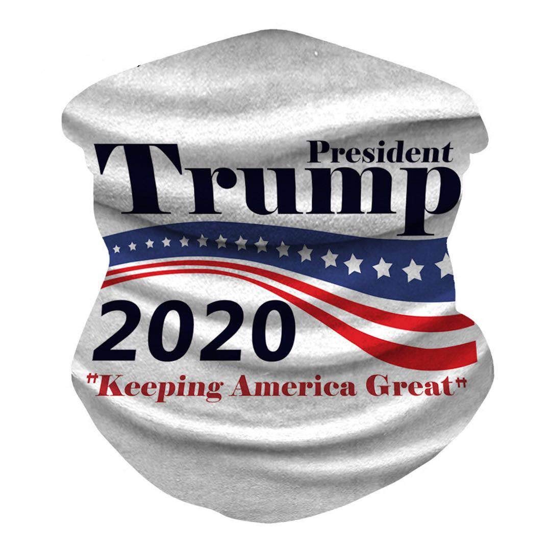 N-A Keep America Great,Trump, Face Bandanas for Dust, Neck Gaiter, Headwrap, Balaclava, Helmet Liner, Scarf 4 Pcs White, Black, Large