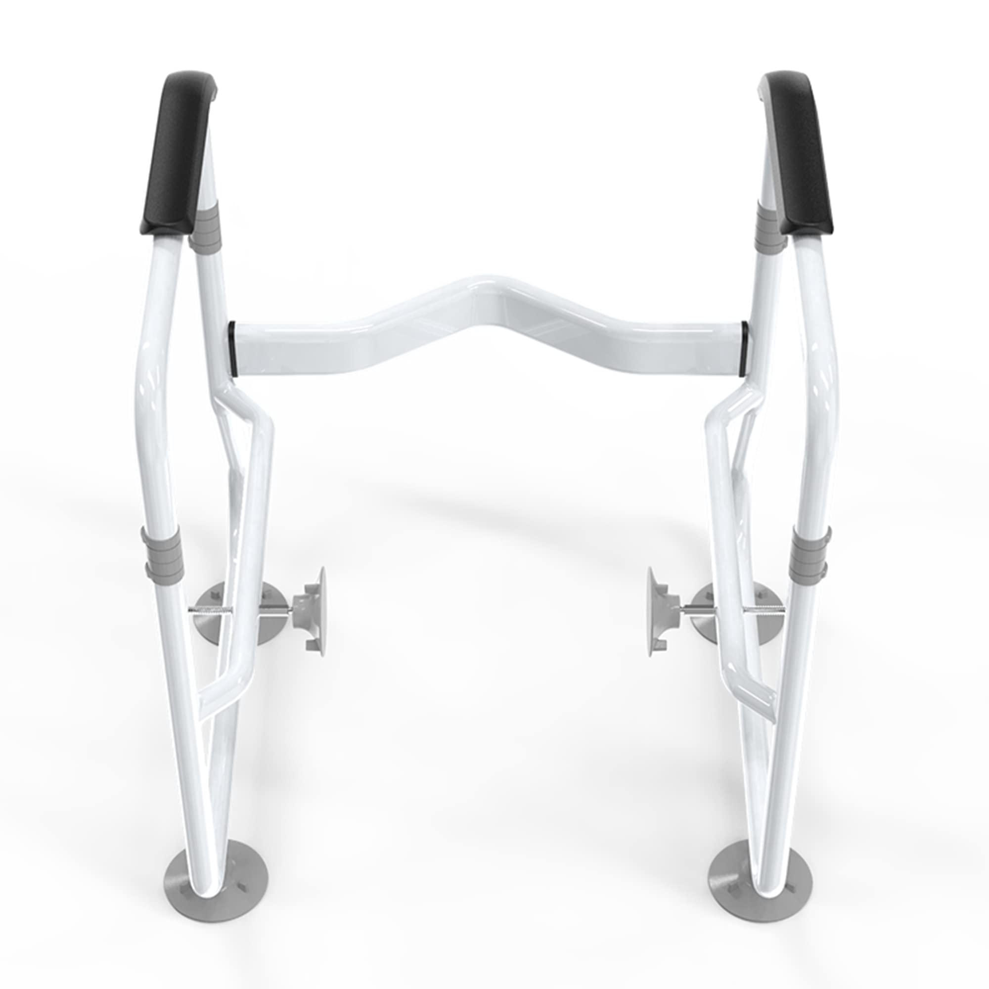Toilet Safety Frame & Rails, Stability Bathroom Handrails Assist Grab Bar Handles & Railings for Elderly, Senior, Handicap & Disabled, Height & Width Adjustable, 300lbs Weight Capacity