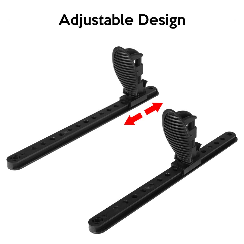LIXADA Adjustable Kayak Foot Pegs Foot Brace Pedals, Black