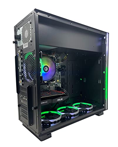 Odyssey Black Widow Custom Gaming PC, RGB LED Fans, Intel Core i5 2.7GHz, 16GB RAM, 512GB SSD, Nvidia Geforce GTX 1050 Ti, Wi-Fi, Windows 10 Pro x64