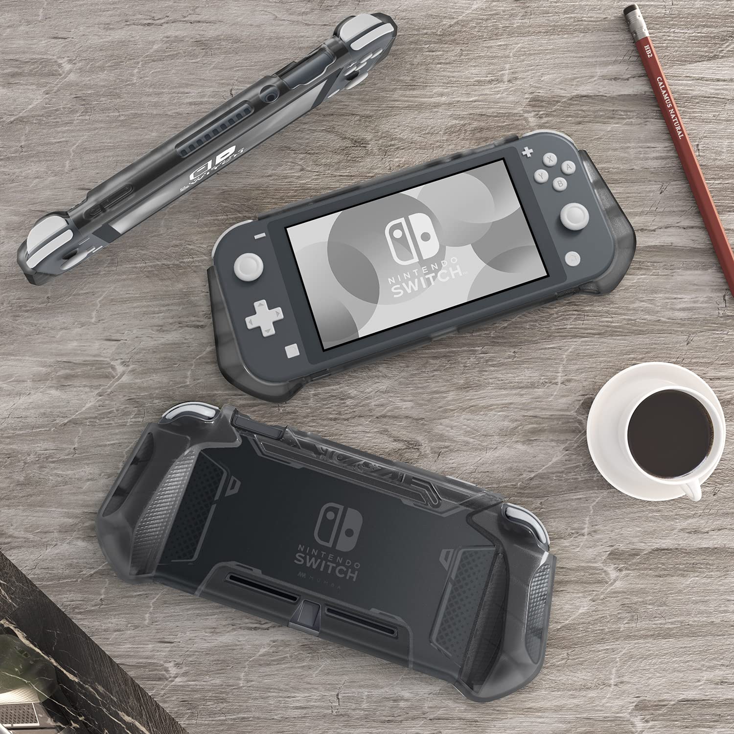 Mumba Grip Case for Nintendo Switch Lite, [Blade Series] TPU Protective Portable Cover Accessories Compatible with Switch Lite Console 2019 Release (FrostBlack)