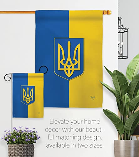 Ukraine Garden Flag Bandera de Ucrania Breeze Decor Indoor Tapestry Suppport Україна Outdoor Home Decorations House Banner Wall Hanging Small Yard Stand With Ukrainian Gifts Made In USA