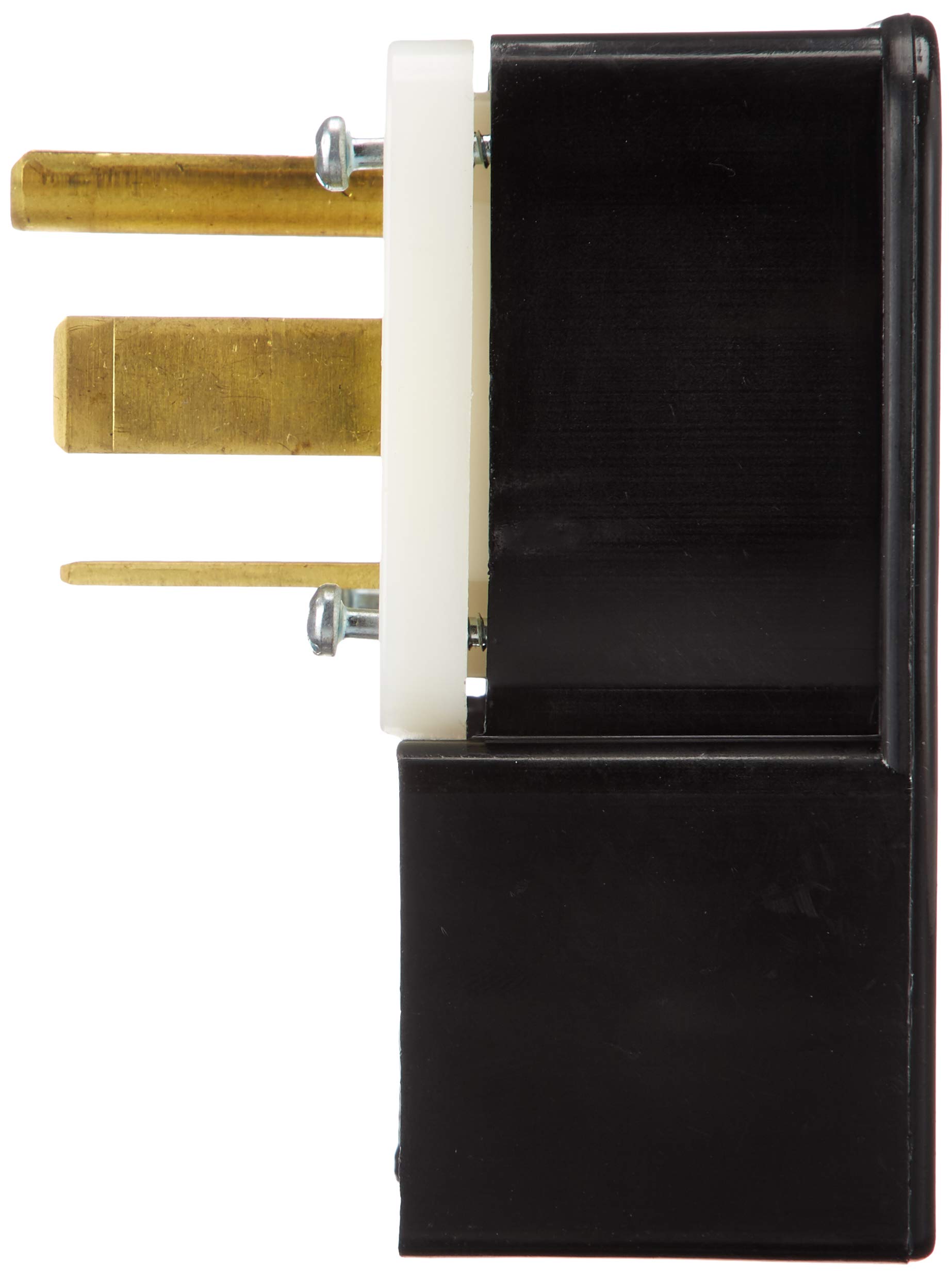 Leviton 8462-P 60 Amp, 250 Volt- 3PY, Straight Blade, Plug, Industrial Grade, Grounding, Angle, Black