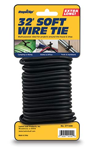 Luster Leaf STT200 Soft Wire Tie, Black, 32-feet