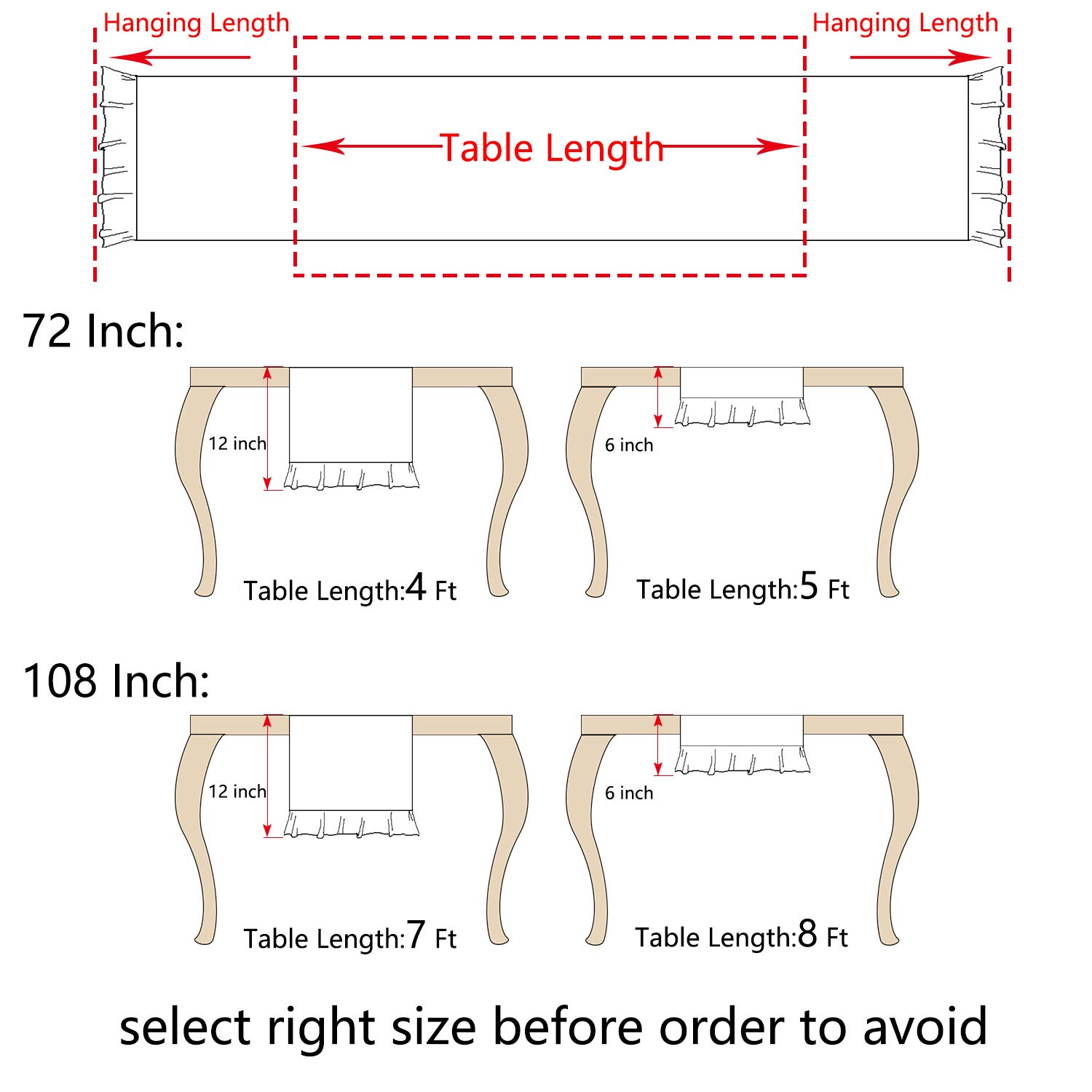 Letjolt Cotton Shabby Chic Table Runner Farmhouse Table Runner 12x72 Inches Rustic Table Ornaments, Natural