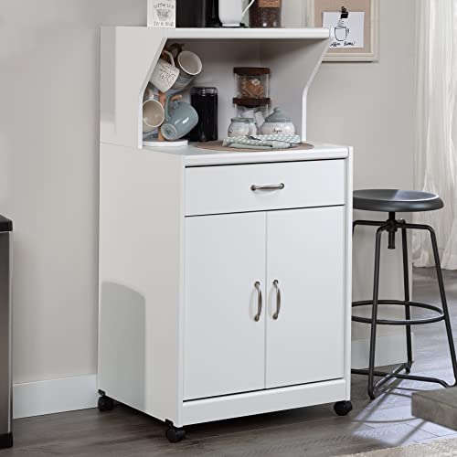 Sauder SauderMicrowave/Kitchen Cart, Soft White Finish